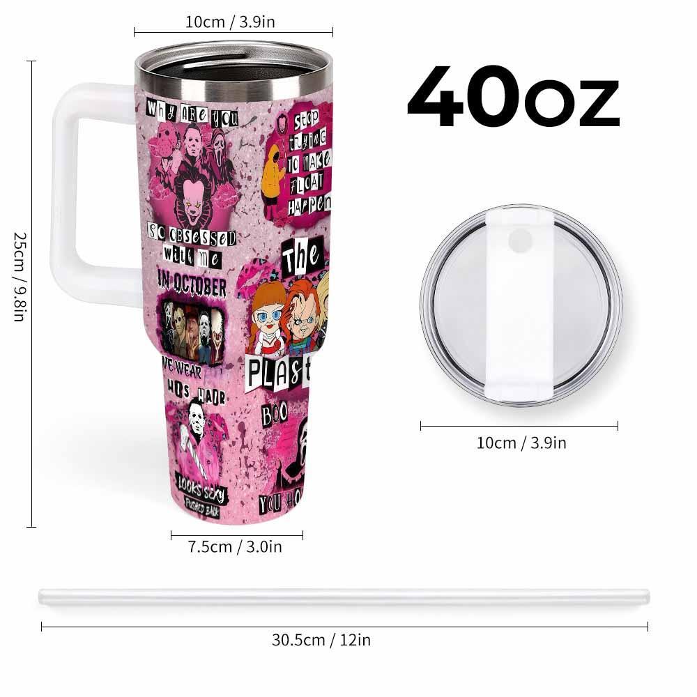 Pink Horror Movie Car Tumbler (40oz/30oz/20oz) Funny Mean Girls Parody ...