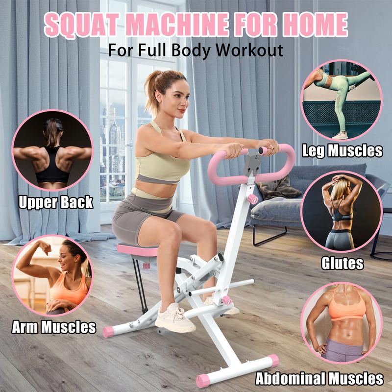 Squat Machine for Home Ride & Rowing Machine for Botty Glutes Butt ...