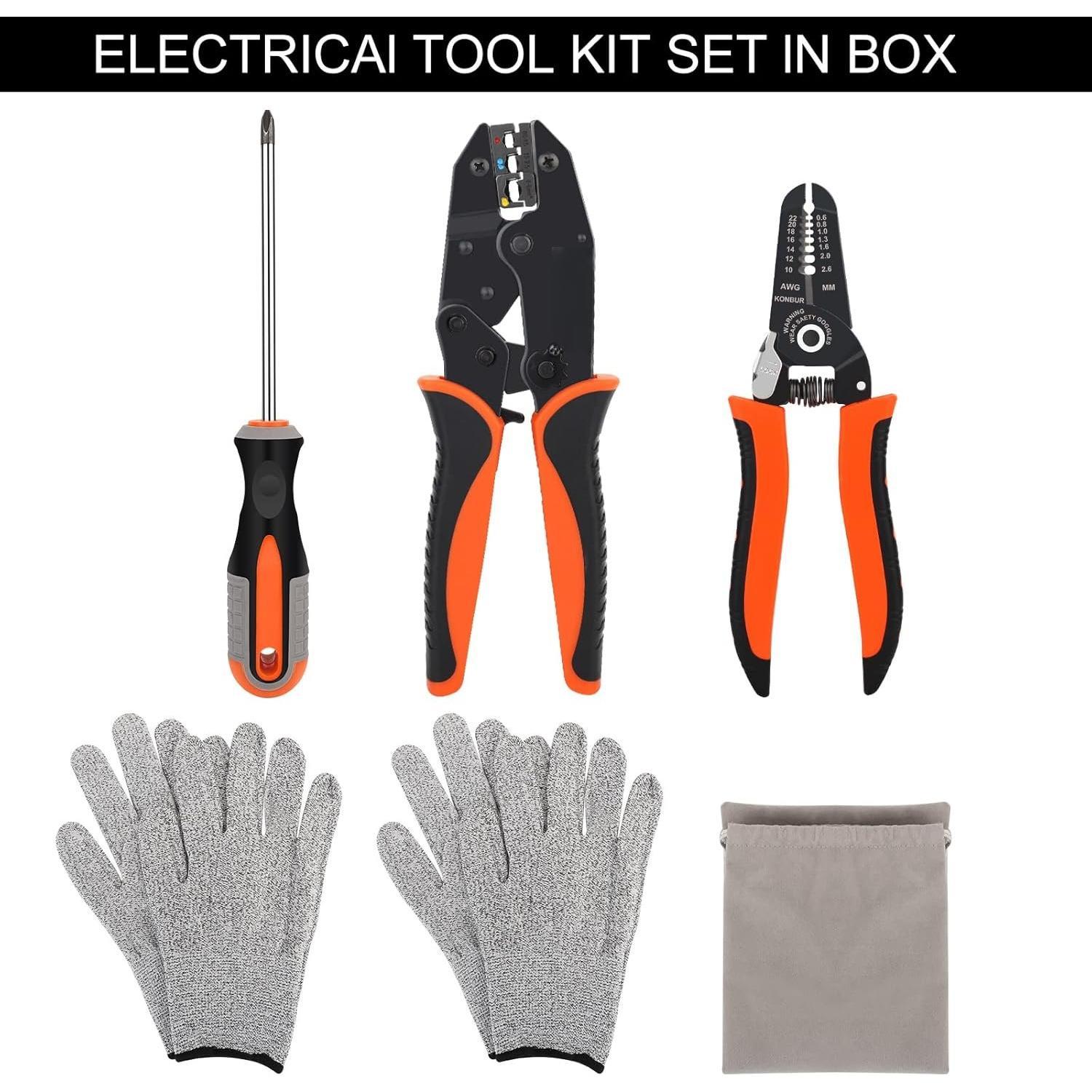 Marine Automotive Electrical Tool Kit Set with Wire Connectors ...