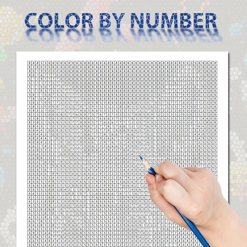 Mystical Mosaic Coloring Book for Adults, Digital Color by Number Art ...