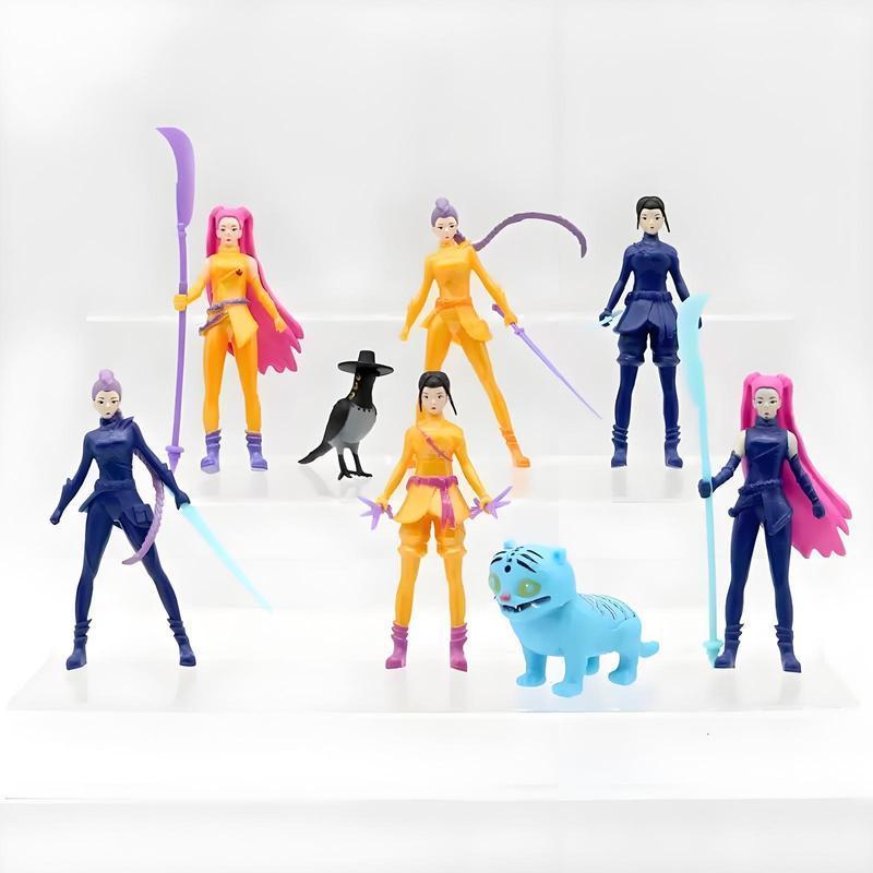 Kpop Demon Hunter Theme Doll Set 12-Piece Cartoon Model Toys for Home ...