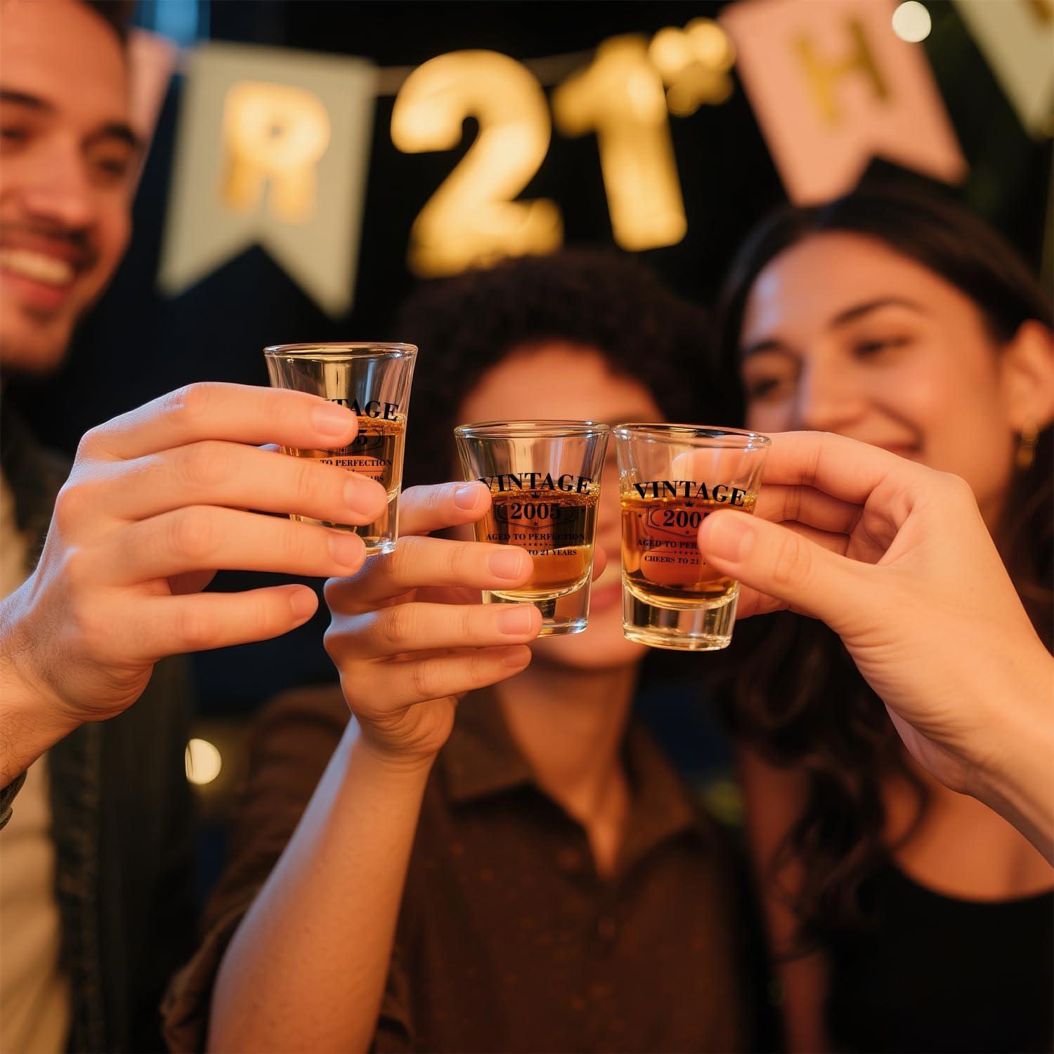 21st Birthday Gifts for Him 2026- Limited Edition 2005 Shot Glass with ...