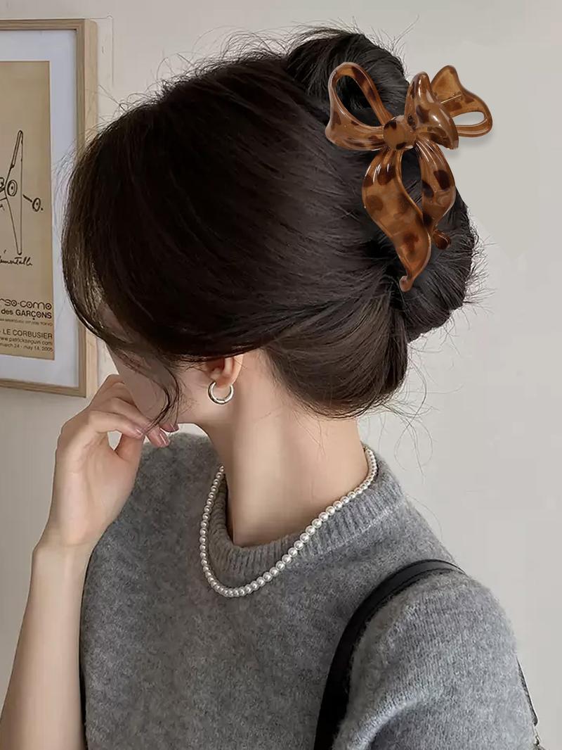4pcs bow hairpin simple casual ladies hair clip, daily matching clothes ...