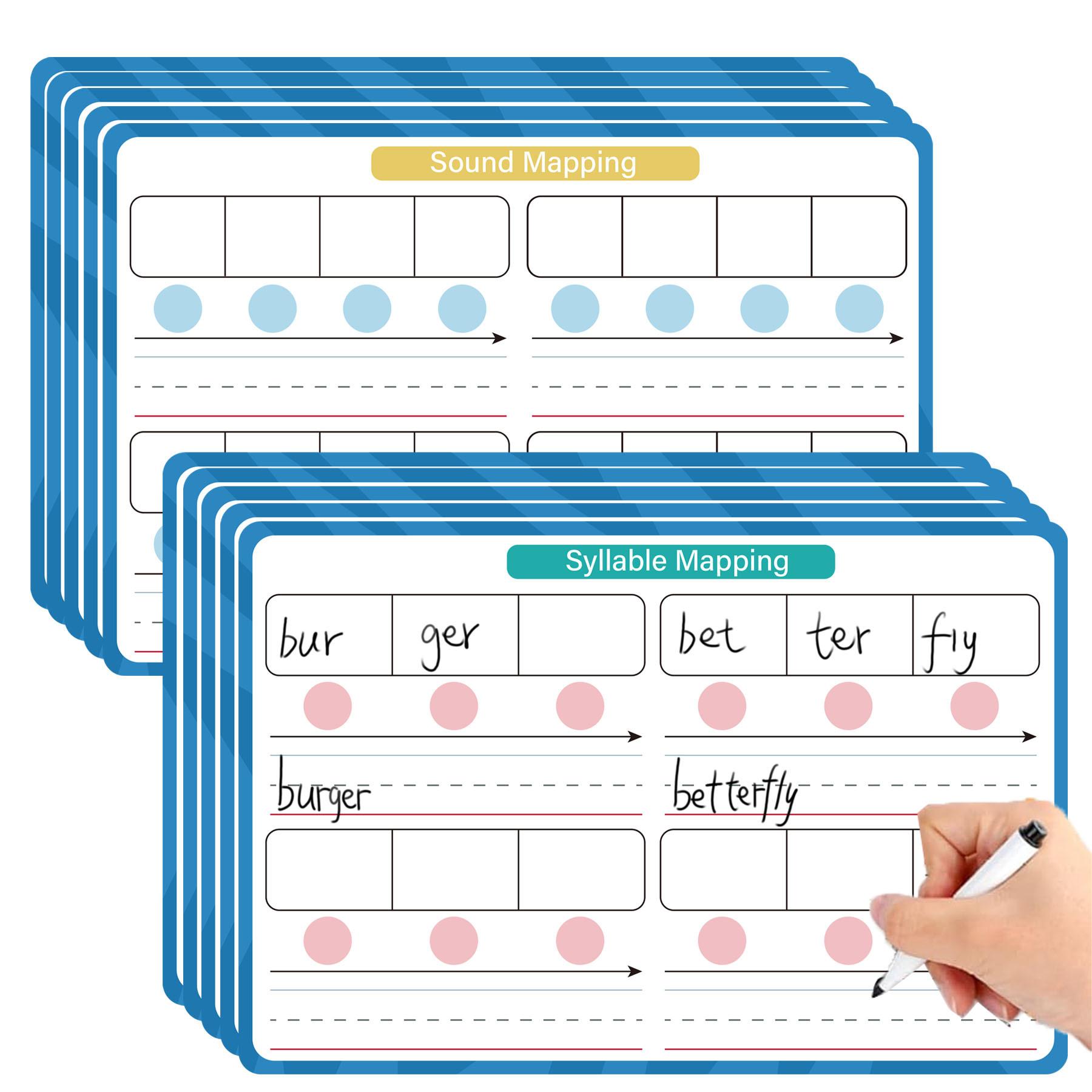10-Piece Phonemic Awareness Dry Erase Board, 8 "x 12" - Speech and ...