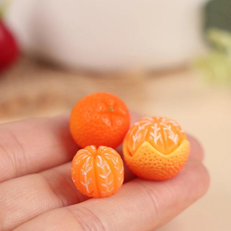 5PCS Dollhouse Mini Orange Model Food Play DIY Kitchen Supermarket ...