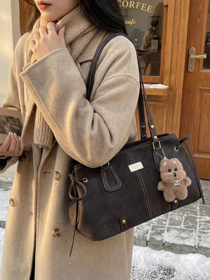 Autumn Winter Women's Shoulder Bag, Vintage High-End Underarm Bag ...