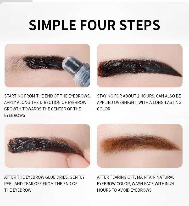 Waterproof Eyebrow Dye Easy Application Long-Lasting No Smudge Brow ...