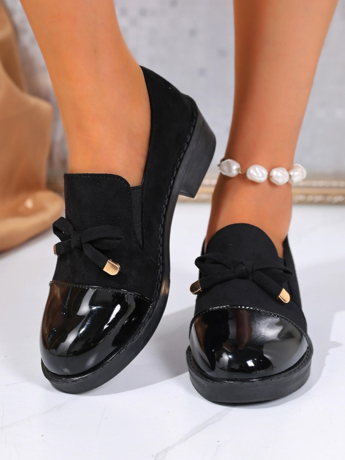 Women's PU Leather Formal Shoes, Spring & Fall Fashion, Plain Pattern ...