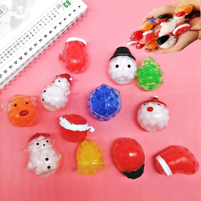 4counts/10/20pcs Christmas Mini Stress Balls Toys Squish Squeeze Ball ...