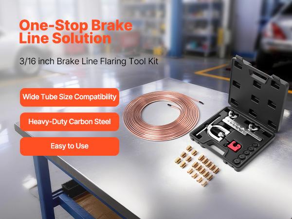 fathersdaygift VEVOR 3/16 Brake Line Repair Kit, 45 Double Single Brake ...