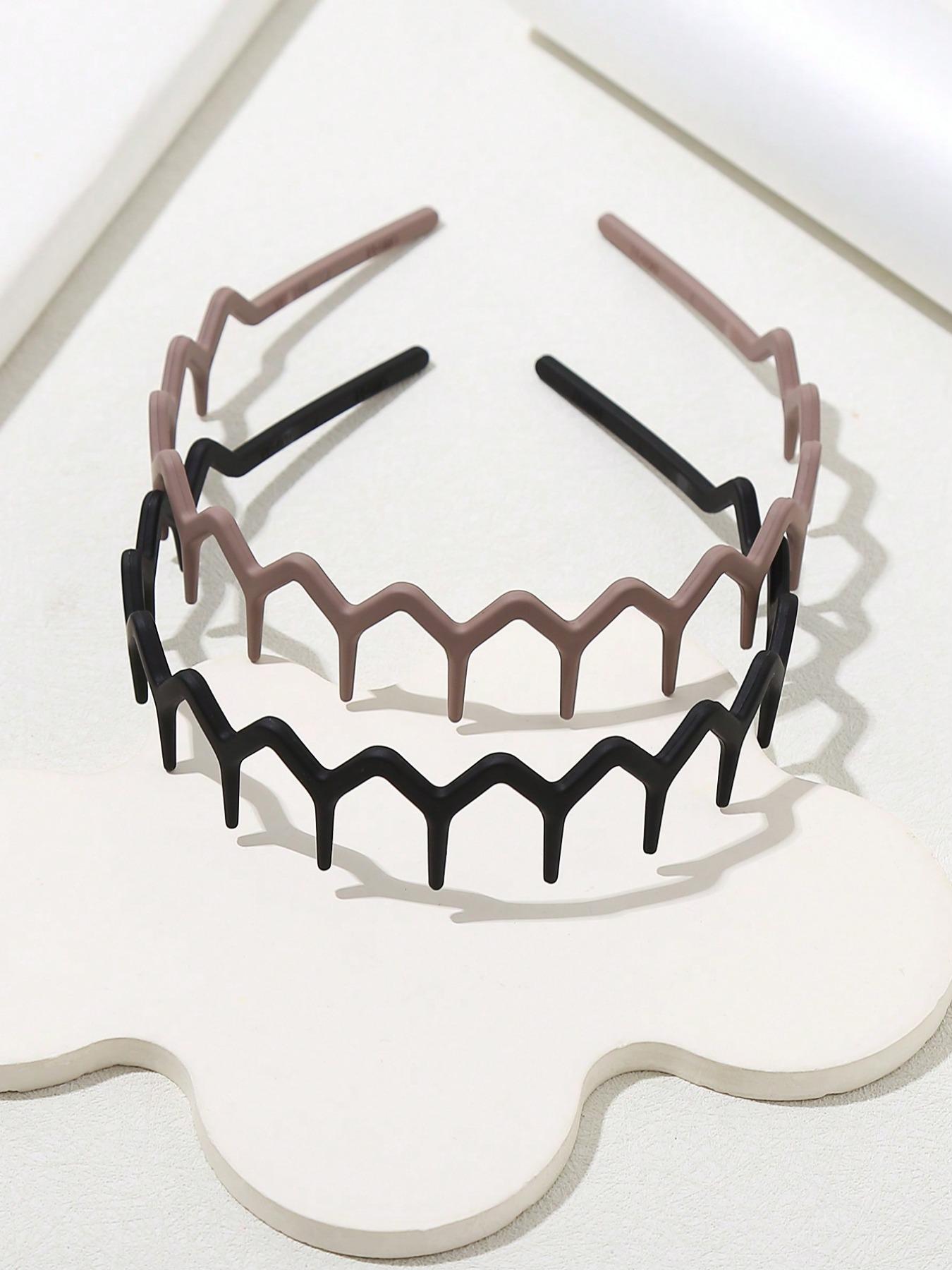 2pcs Toothed Wavy Headband, Simple Anti-Slip Suitable For Men & Women ...