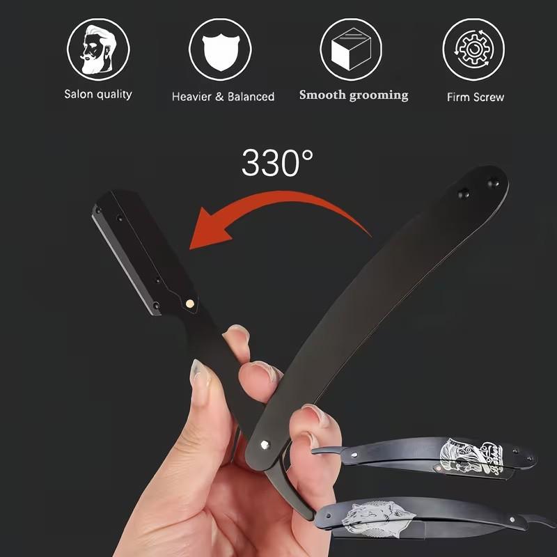Men's Straight Razor Kit, Including 10pcs Stainless Steels Blades ...