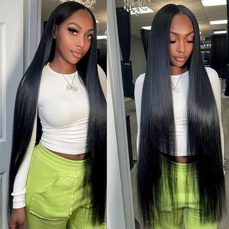 Gefily 12A Human Hair Bundles 24 26 32 34 Inch Straight/Body Wave ...