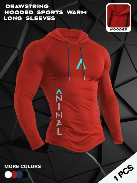 Men's Fashion Hooded Long Sleeve Sweatshirt, Casual Fitted Design, All ...