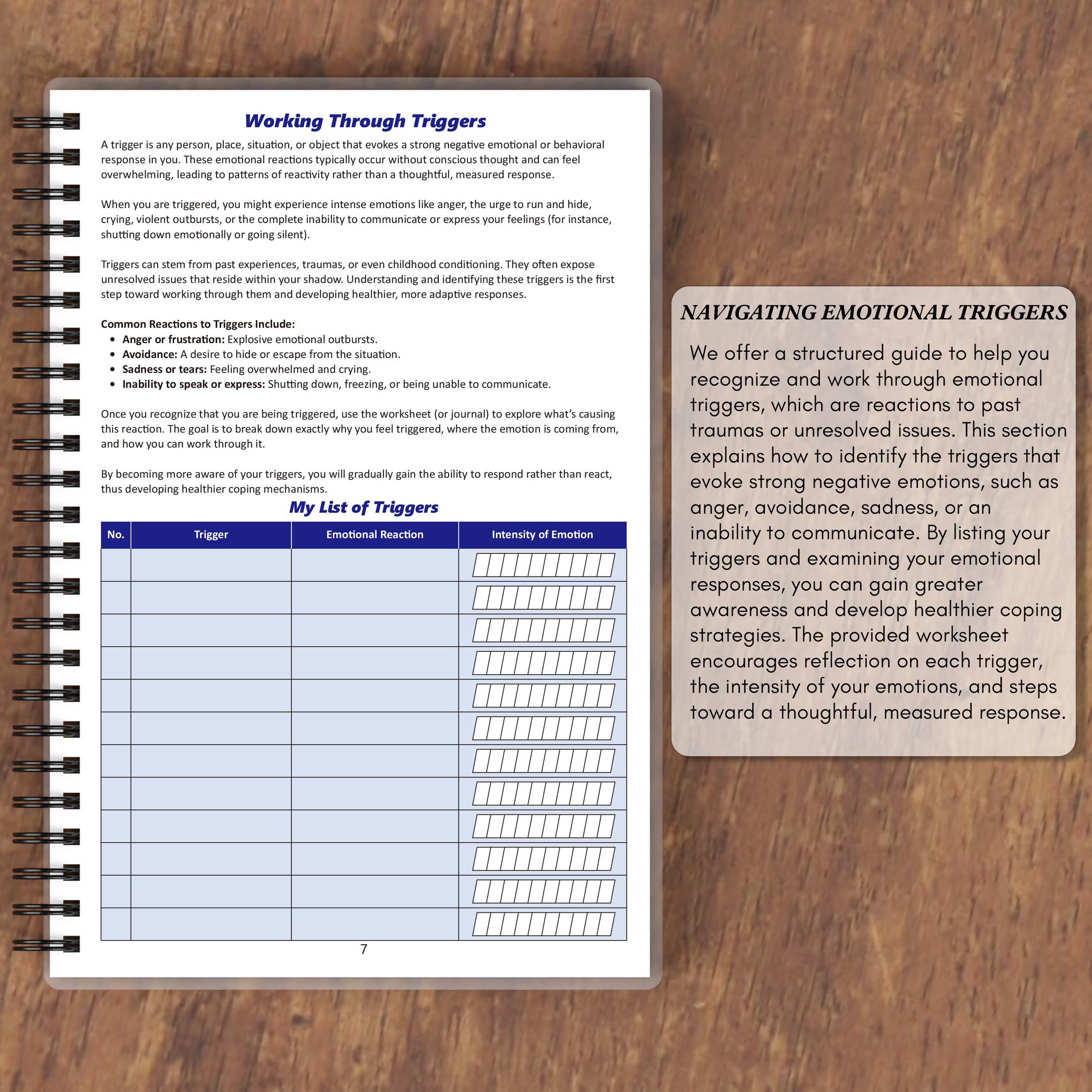 A5 Shadow Work Self Improvement Journal Notebook, Vintage Paper ...