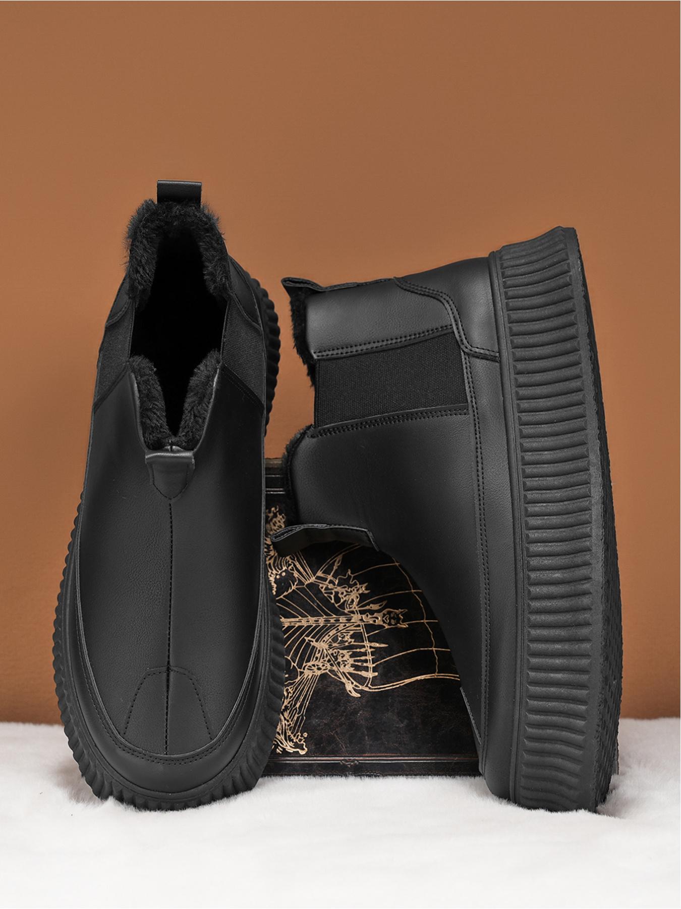 Men's Winter Fleece-Lined Snow Boots - Warm & Non-Slip - TikTok Shop