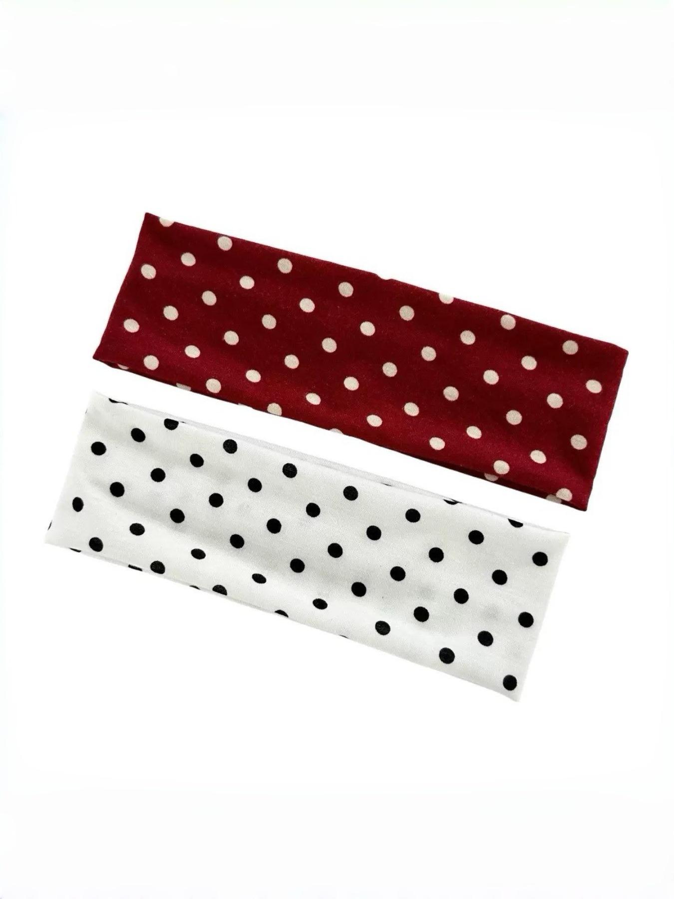 3-Piece Polka Dot Hairband Set, Casual Simple Headwear for Women ...