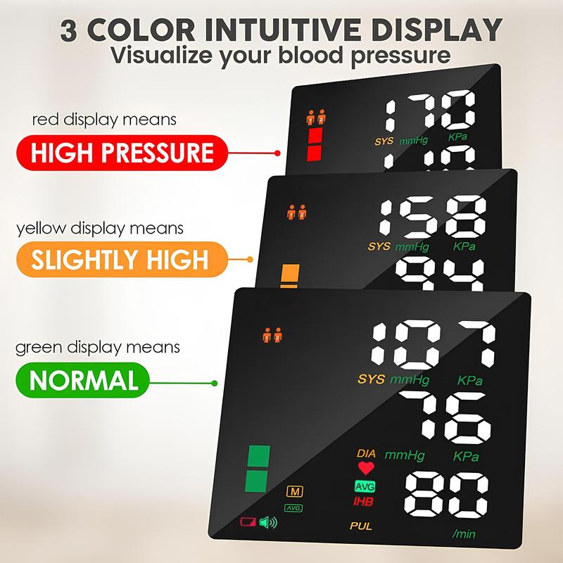 Rechargeable Wrist Blood Pressure Monitor for Home Use - LED Display ...
