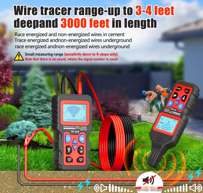 NF-826 Underground Wire Locator & Cable Tracer/Buried Wire Tracer and ...