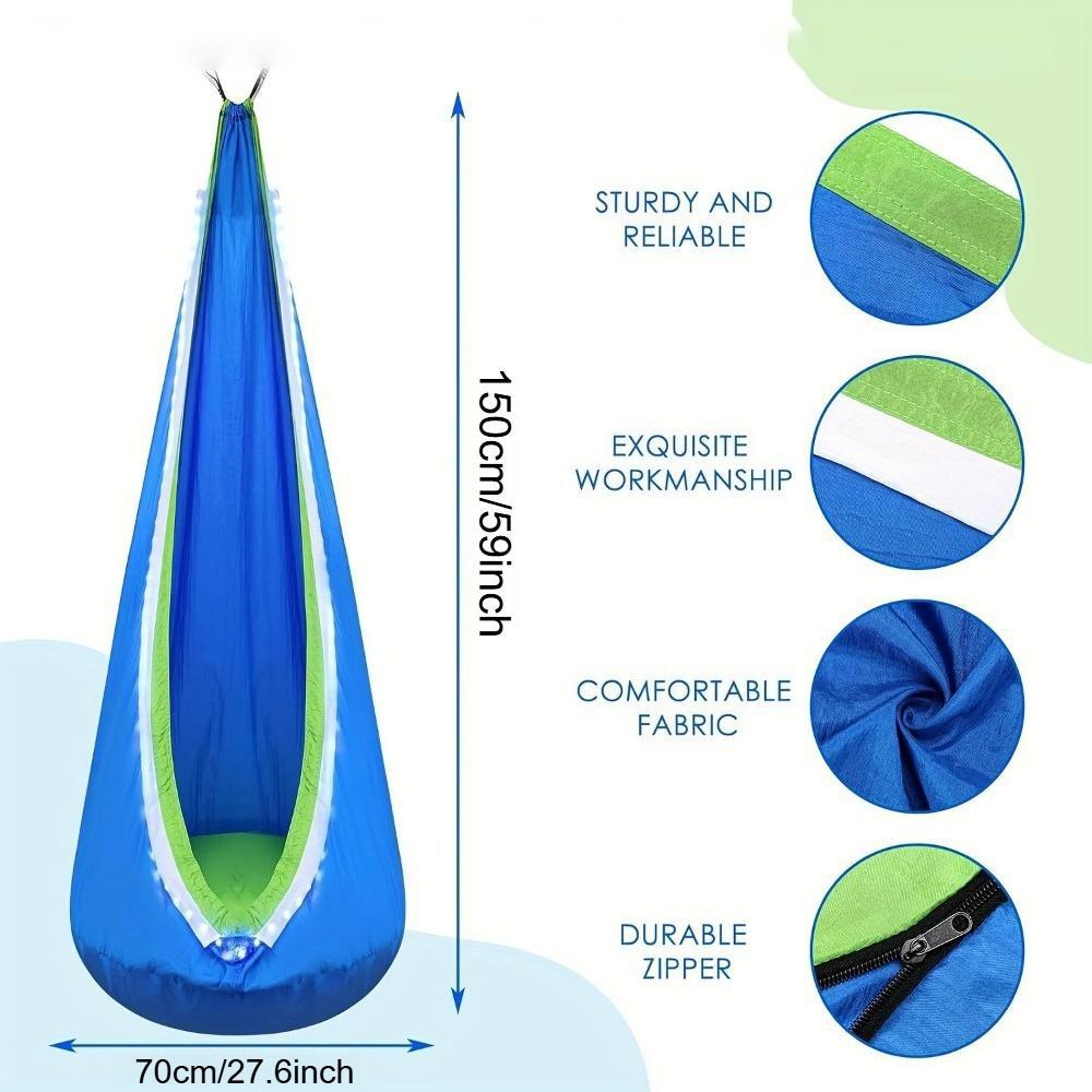 Portable Inflatable Hammock with Adjustable LED Light & Air Mattress ...