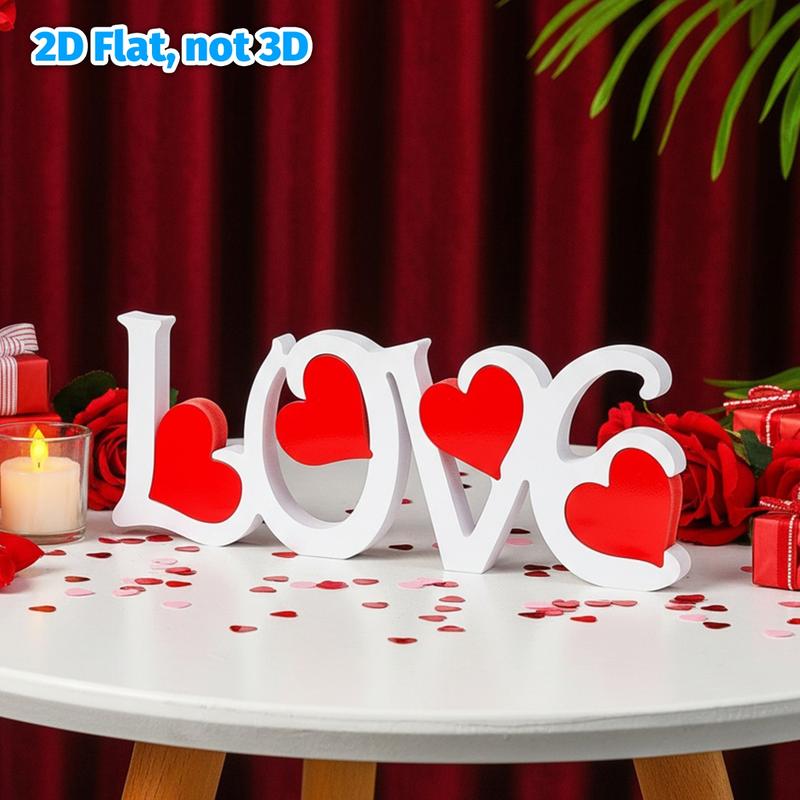 Modern Valentine's Day Decorative Piece, Foam Love Letter Heart Plaque ...
