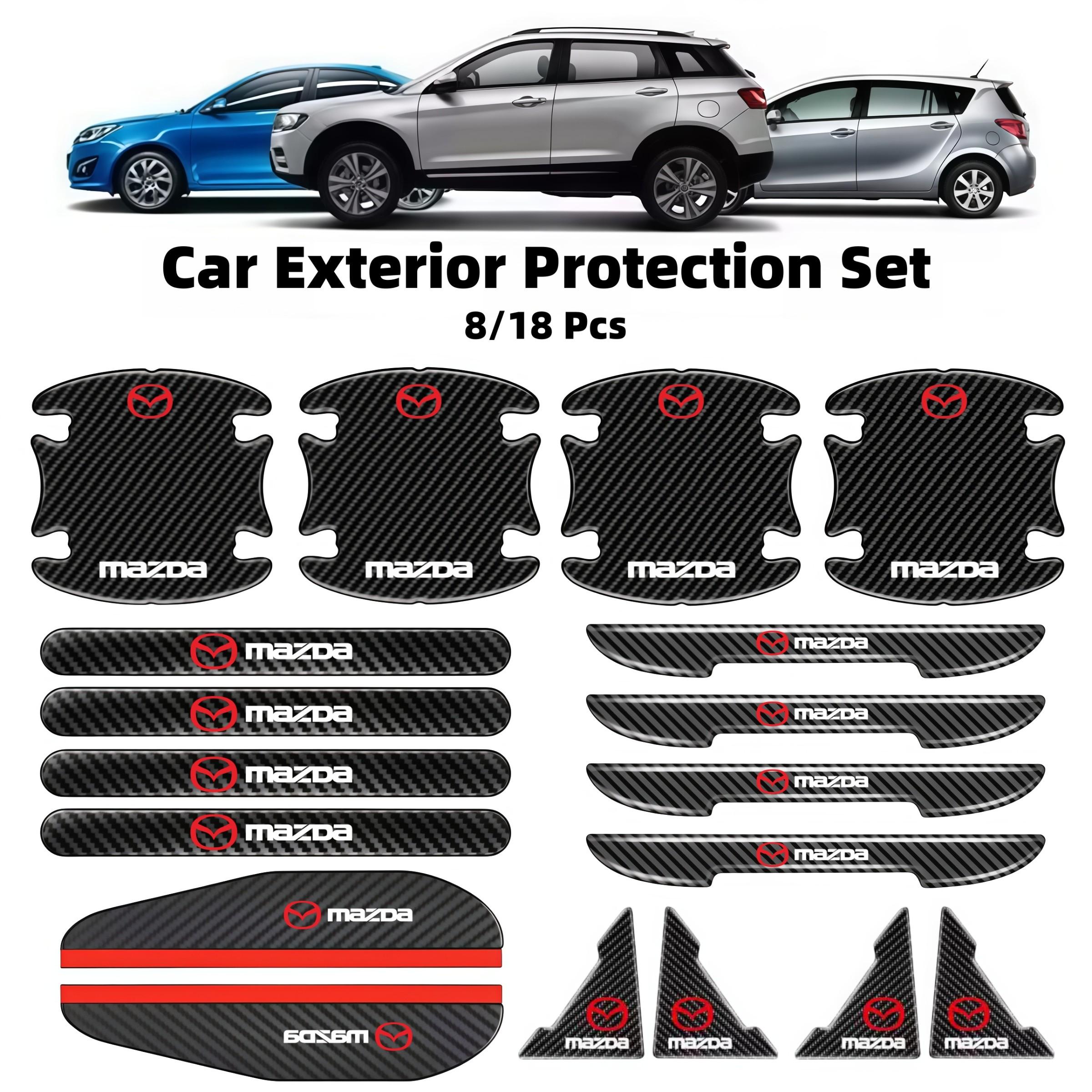 8/18 Pcs Car Door Handle Scratch Guard Stickers, Rearview Mirror Rain ...
