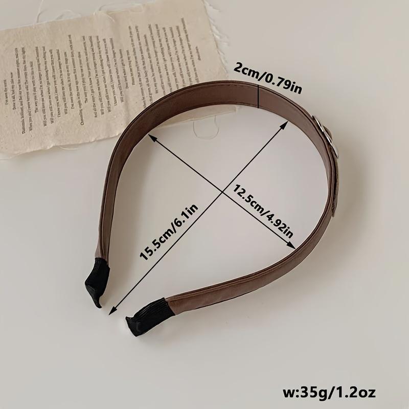 Artificial Leather Heart Shaped Headband, Non Slip Wide Hair Band with ...