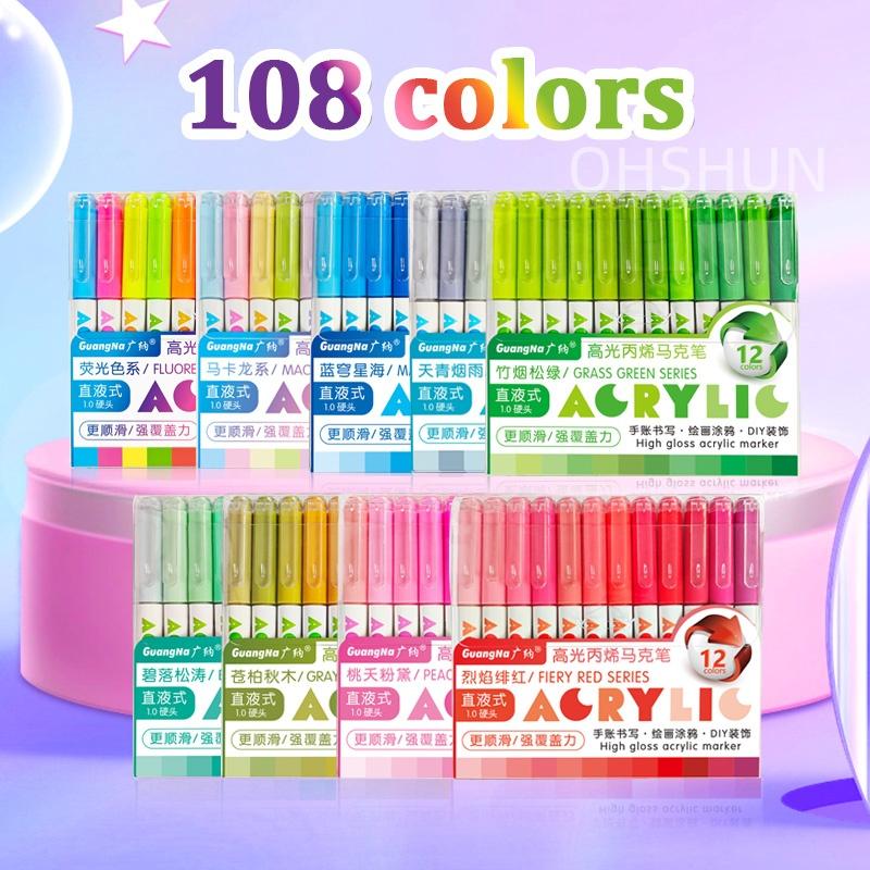 Guangna Gel Pen Set 108pcs, 1.0mm Hard Tip Refillable Pens, Ideal for ...