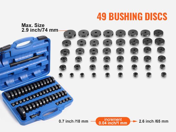 VEVOR 52PCS Custom Bushing Bearing Seal Driver Set, Transmission Wheel ...