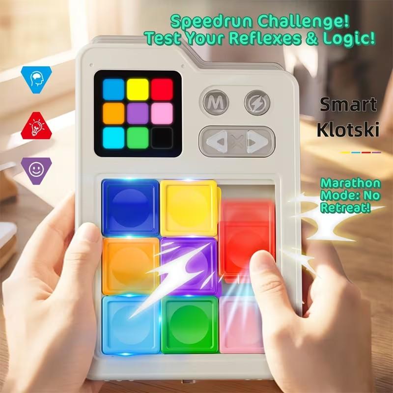 Electronic Klotski Puzzle Toy for Kids, Interactive Game Board with ...