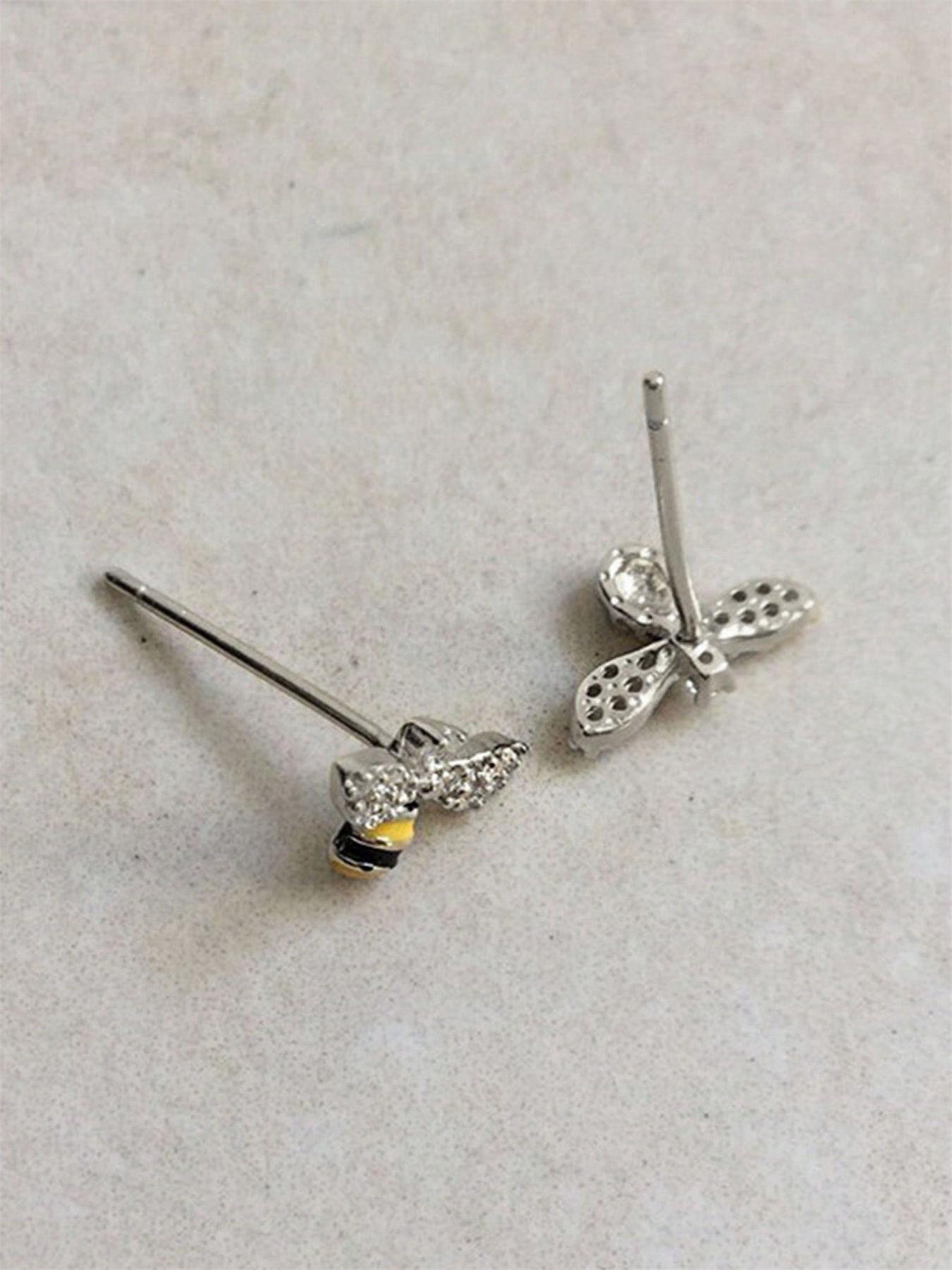 1 Pair Romantic Cubic Zirconia Stud Earrings Ear Studs For Women For ...