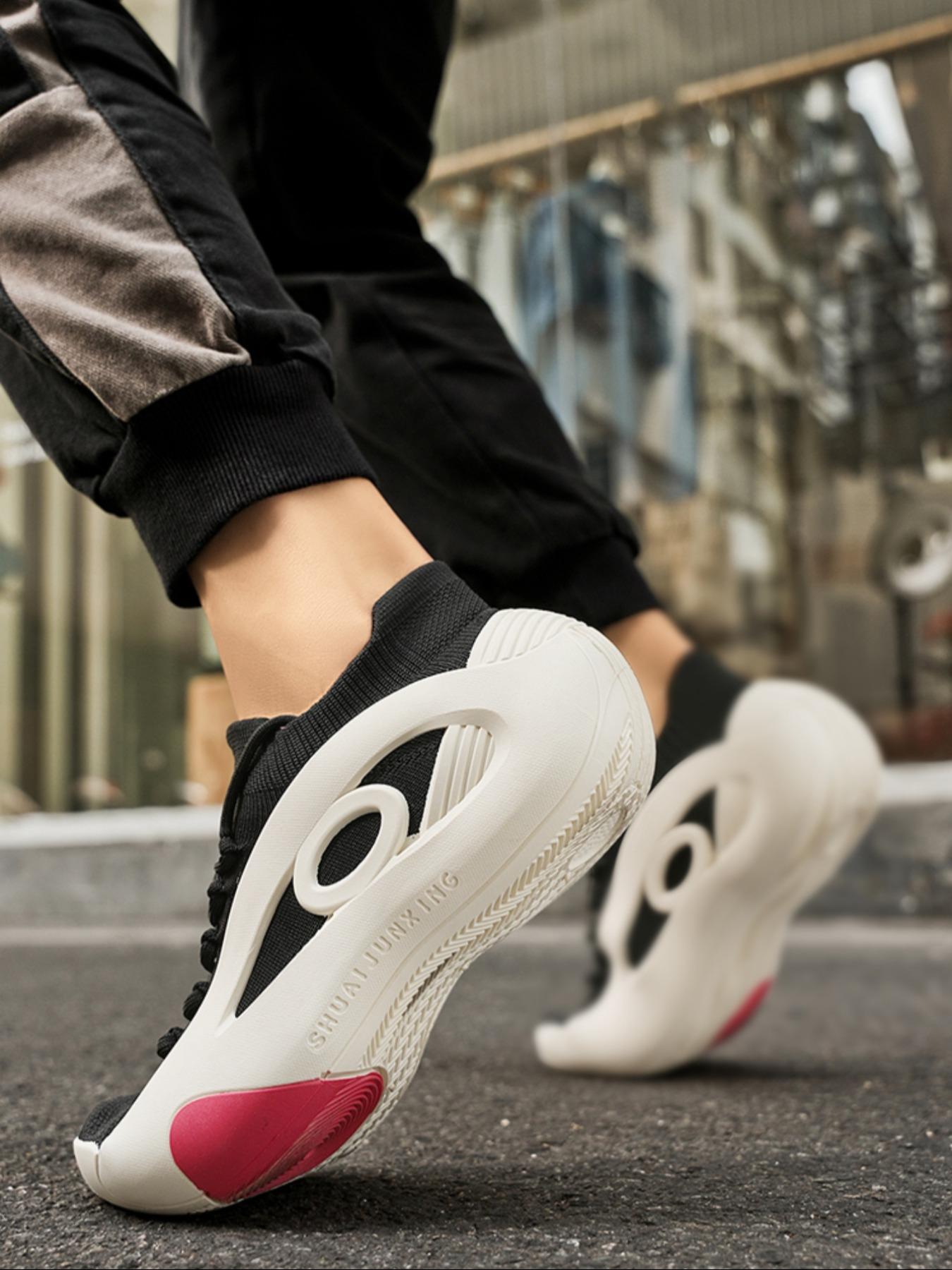 High-End Men's Breathable Mesh Knitted Running Air Shoes, Trendy Youth ...