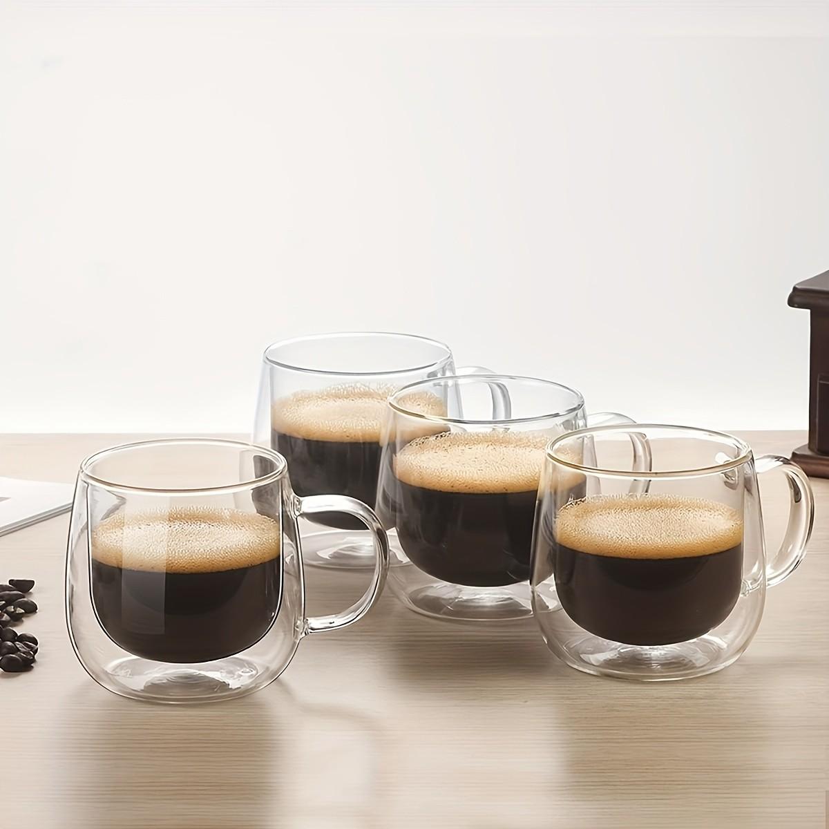 200ML Dual-Layer Glass Coffee Cup, High Borosilicate Insulated Thermal ...