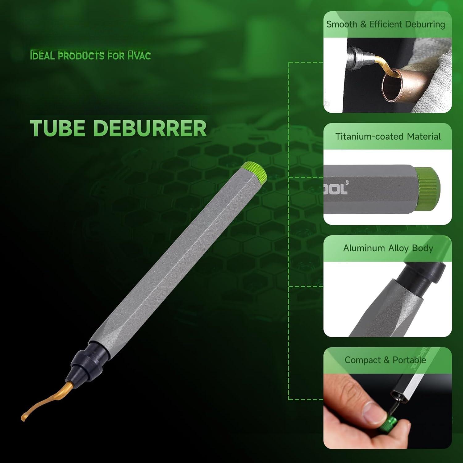 Pipe Deburring Tool with 10 Spare , Titanium-Coated Reamer for Copper ...