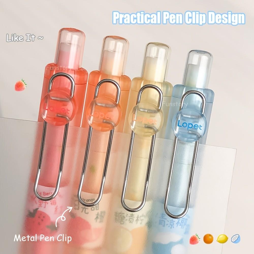 4/8pcs Fun Fruit Scented Pocket Pens, 0.5mm Fast-Drying Colorful ...