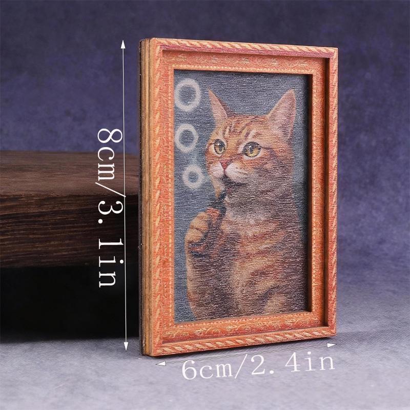 1pc Cute Cat Fridge Magnet, Wooden Refrigerator Magnet, Singing Orange ...