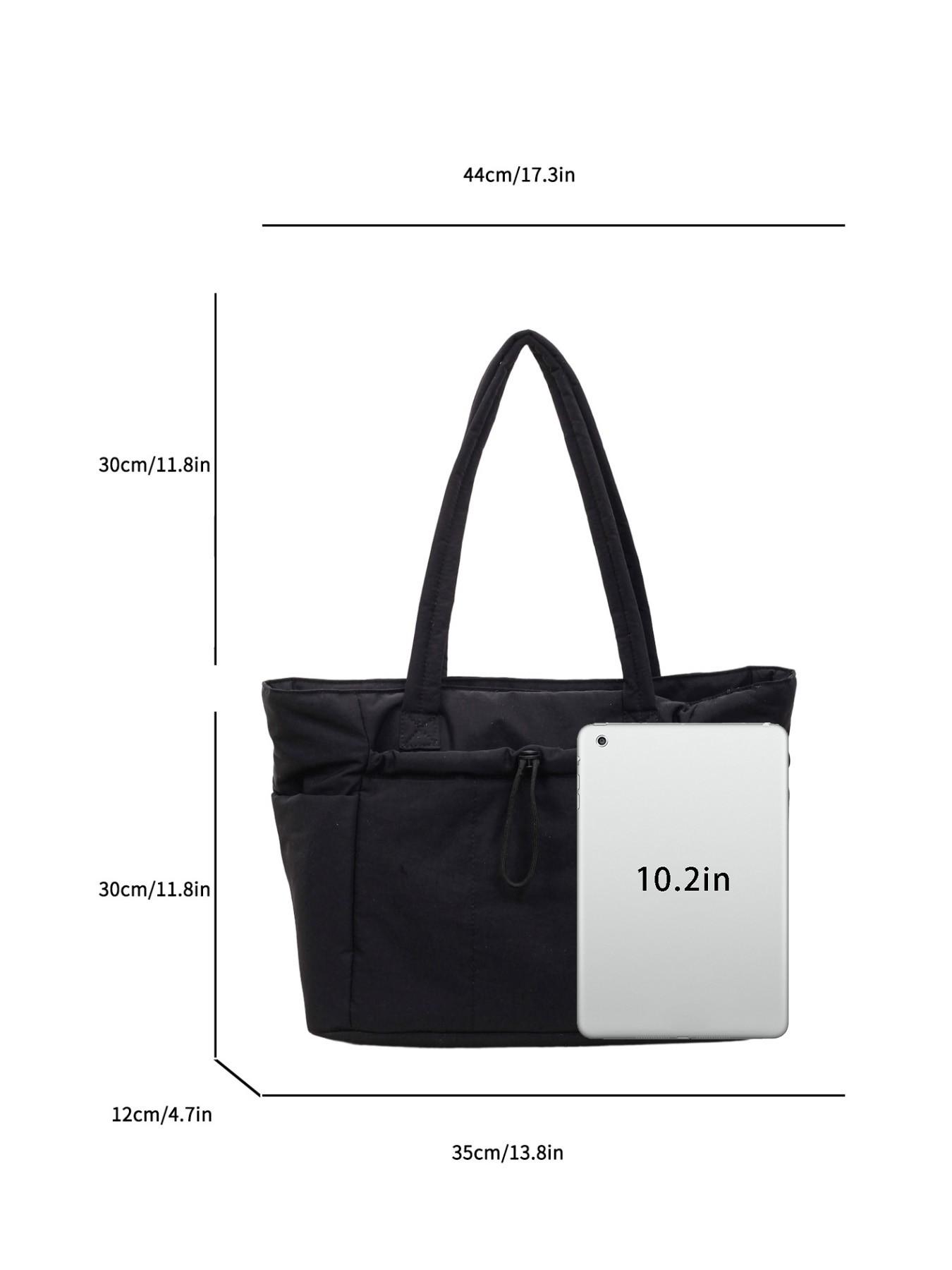 1pc Women's lightweight nylon tote bag with large capacity and multiple ...