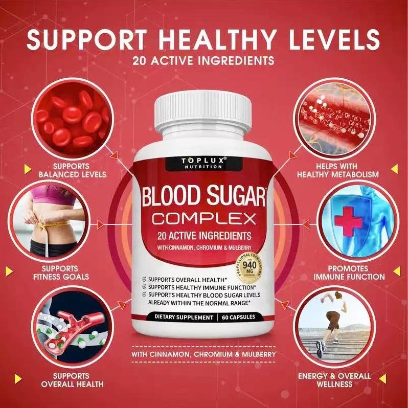 Blood glucose complex contains 20 vitamins and minerals, supporting ...