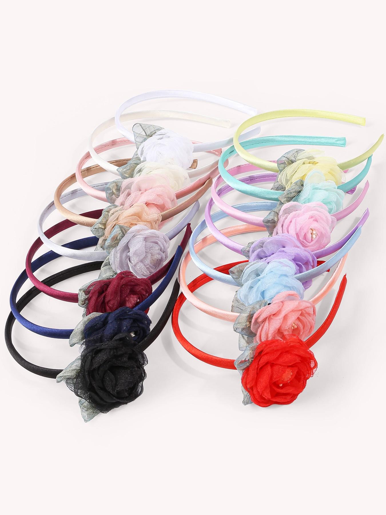 3-Piece Organza Leaf Flower Hairbands, Perfect for Women's Parties ...