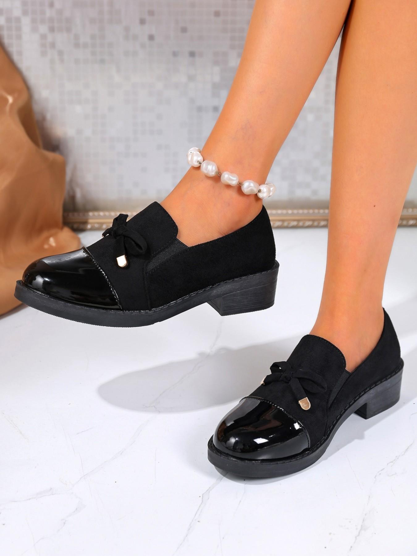 Women's PU Leather Formal Shoes, Spring & Fall Fashion, Plain Pattern ...