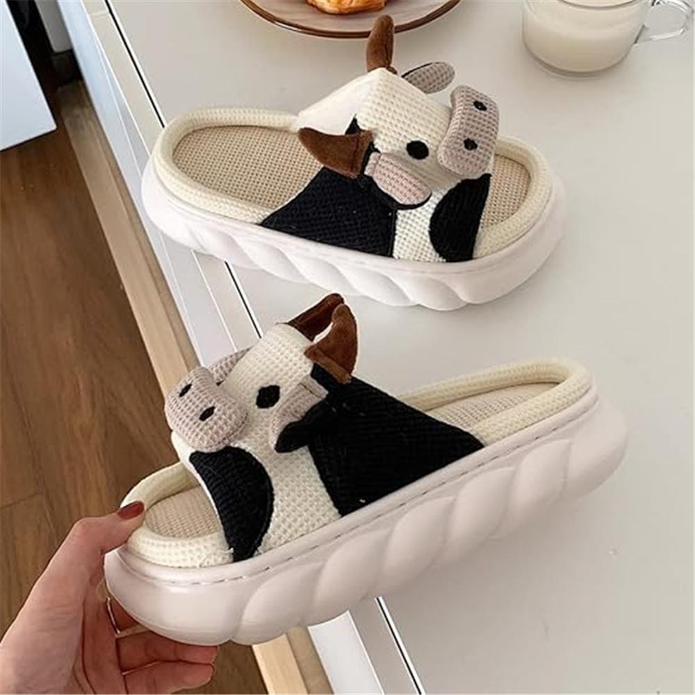 Cow Slippers Soft Kawaii Slippers for Women and Men Non Slip Quick ...