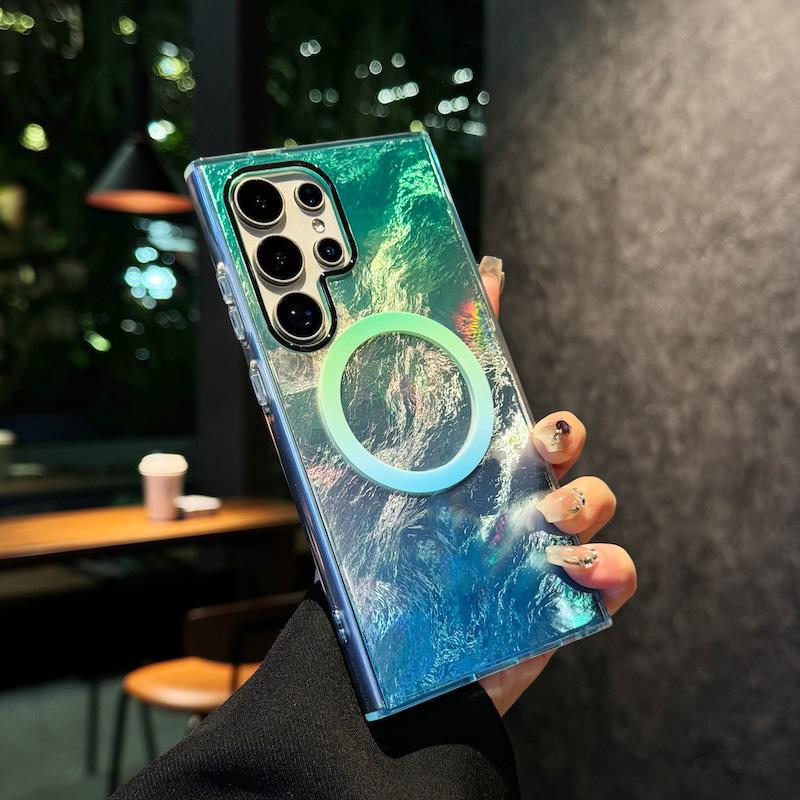Magnetic Case For Samsung S25 FE S23 S24 FE Plus S25 Ultra 5G Glacial ...