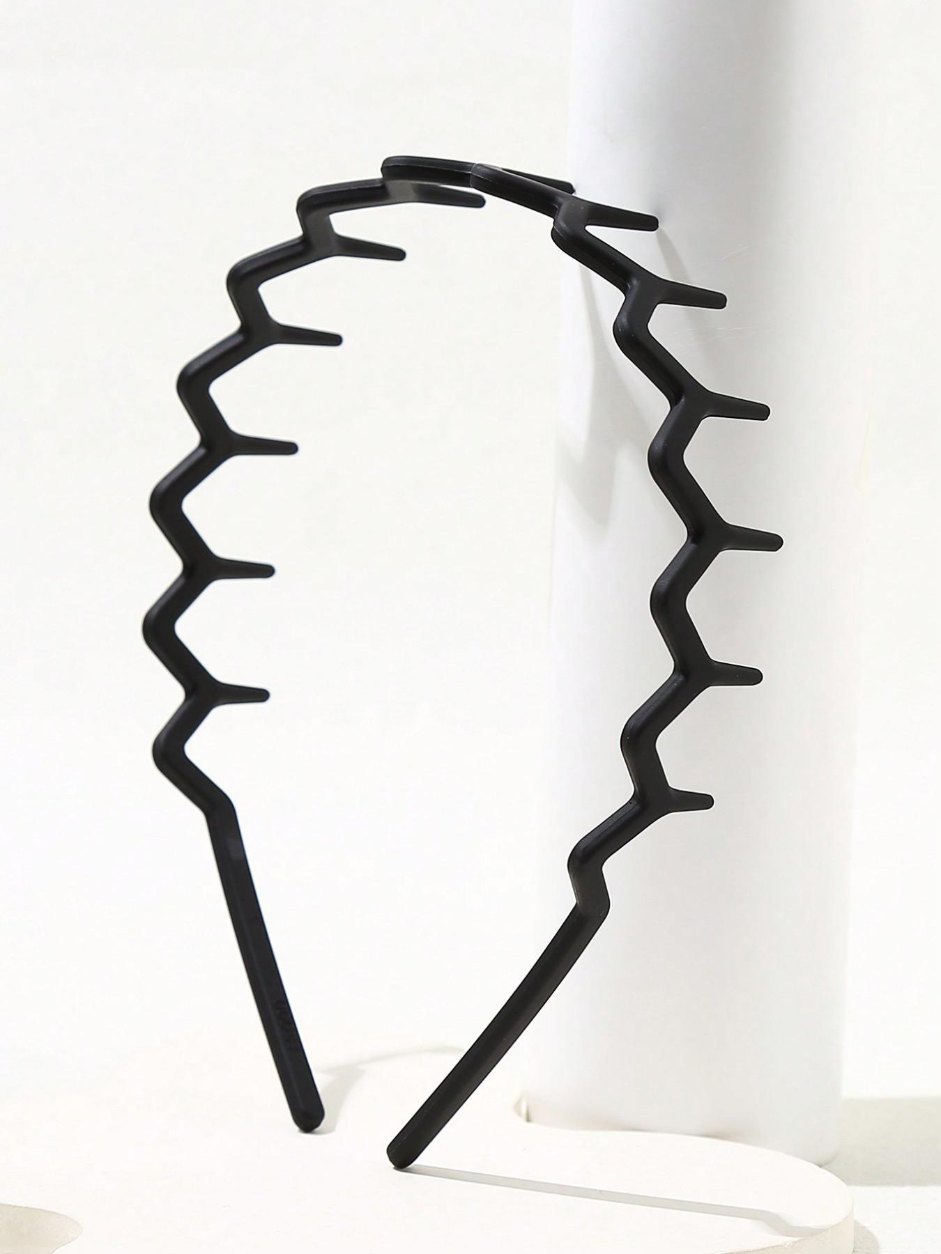 2pcs Toothed Wavy Headband, Simple Anti-Slip Suitable For Men & Women ...