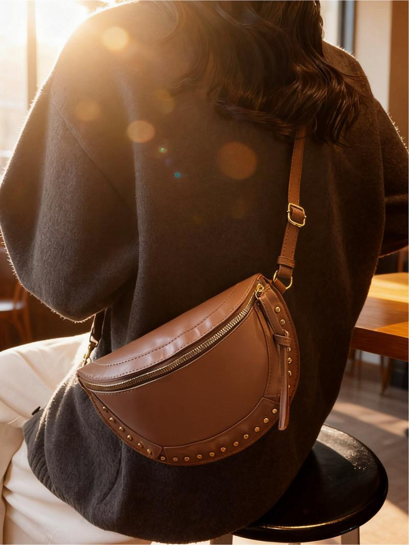 Fashionable niche women's clutch bag European and American style rivet ...