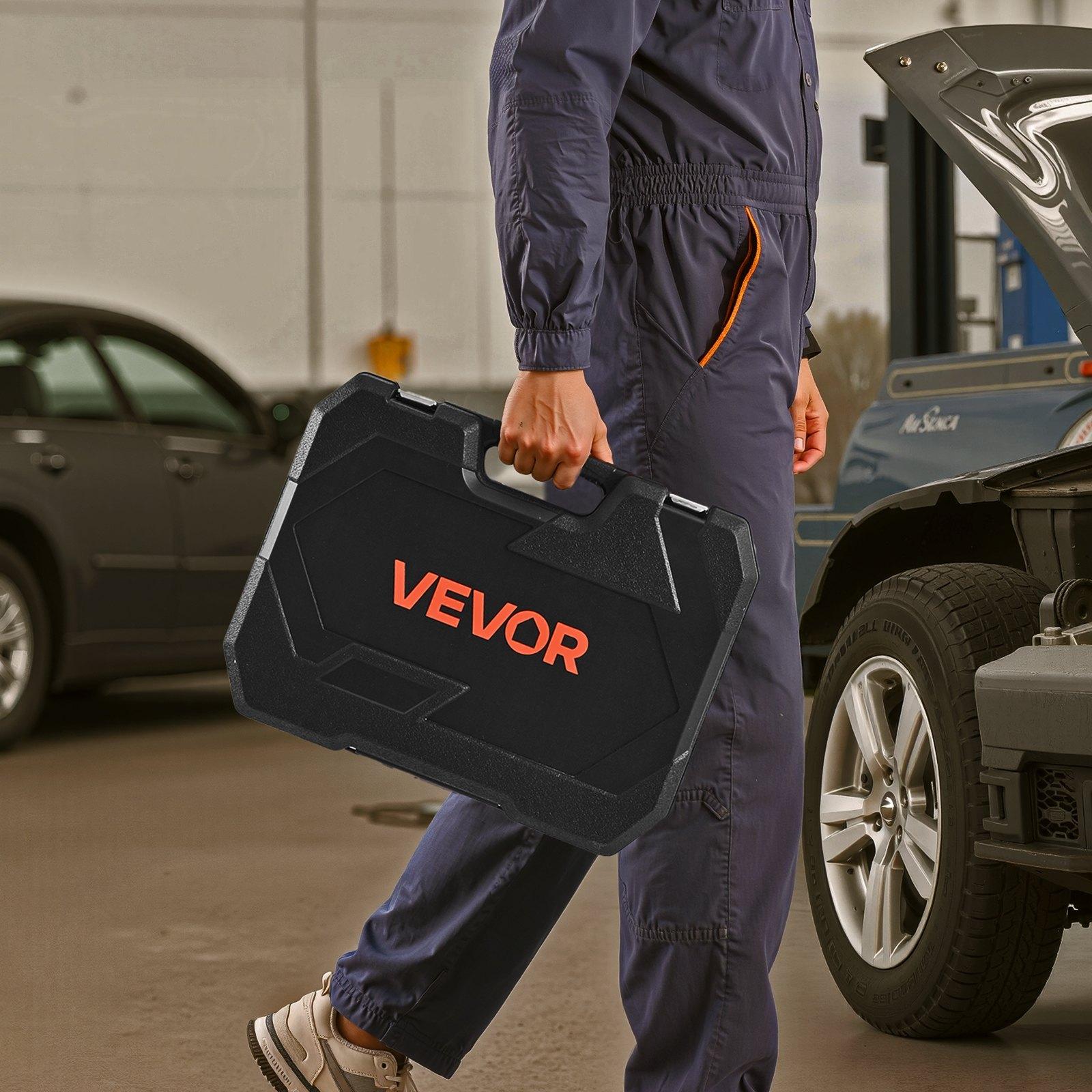 VEVOR Socket Set, 86 Pieces, 3/8 1/4 1/2 inch Drive Socket and Ratchet ...