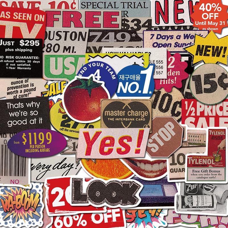 Pop Art Sticker, Funny Stickers, 50pcs/set Creative Decorative Sticker ...