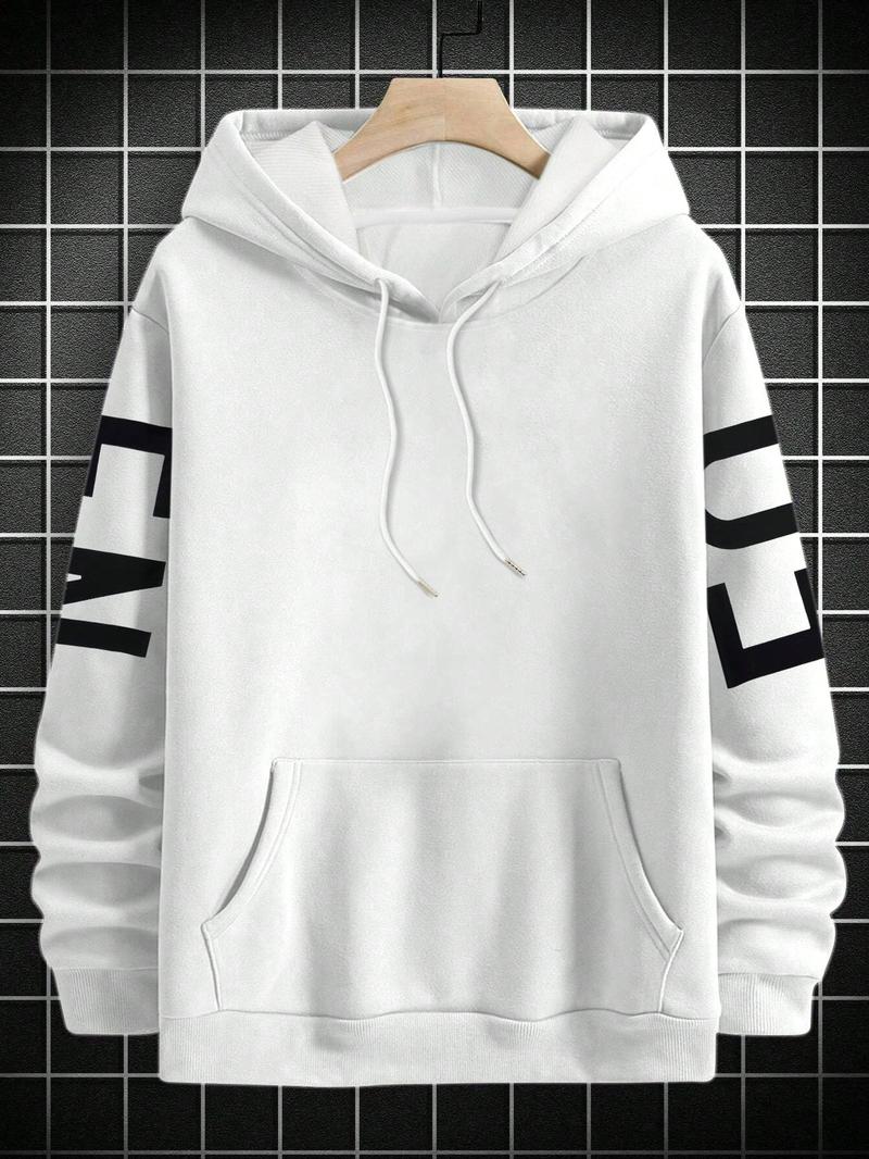 1 Pc Men's Minimalist Faith-Based Hoodie, Bold "FORGIVEN" Text Design ...