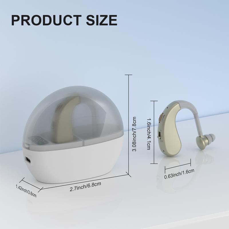 Adult Invisible Hearing Amplifier, Magnetic Charging Box, 24+96 Hours ...