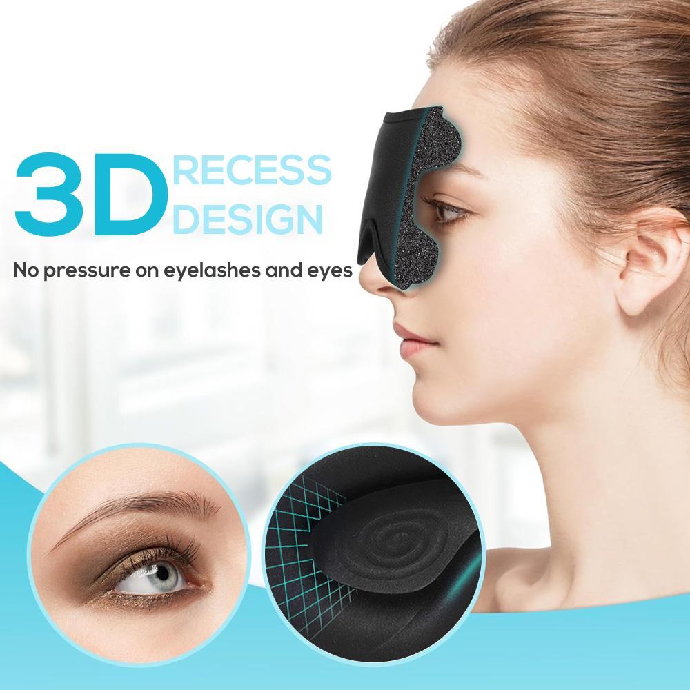 3D Full Blackout Sleep Mask, Lash Extension Friendly Design, Ultra-Soft ...