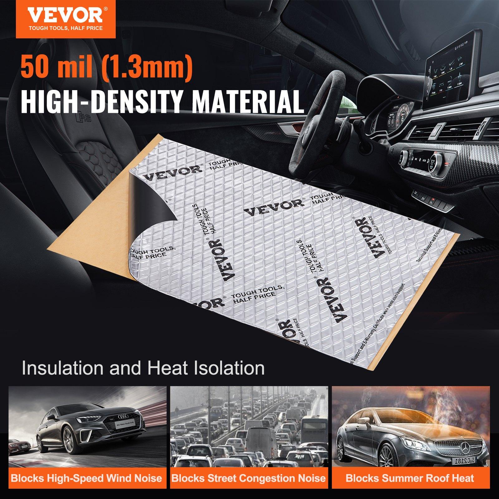 VEVOR Car Sound Deadening Mat, 50 mil 52 sqft Car Sound Dampening ...